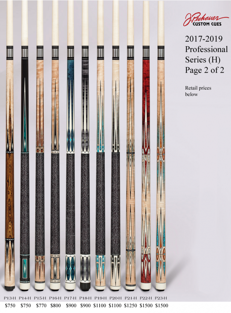 Retired JP and Pro Cues - Pechauer Custom Cues