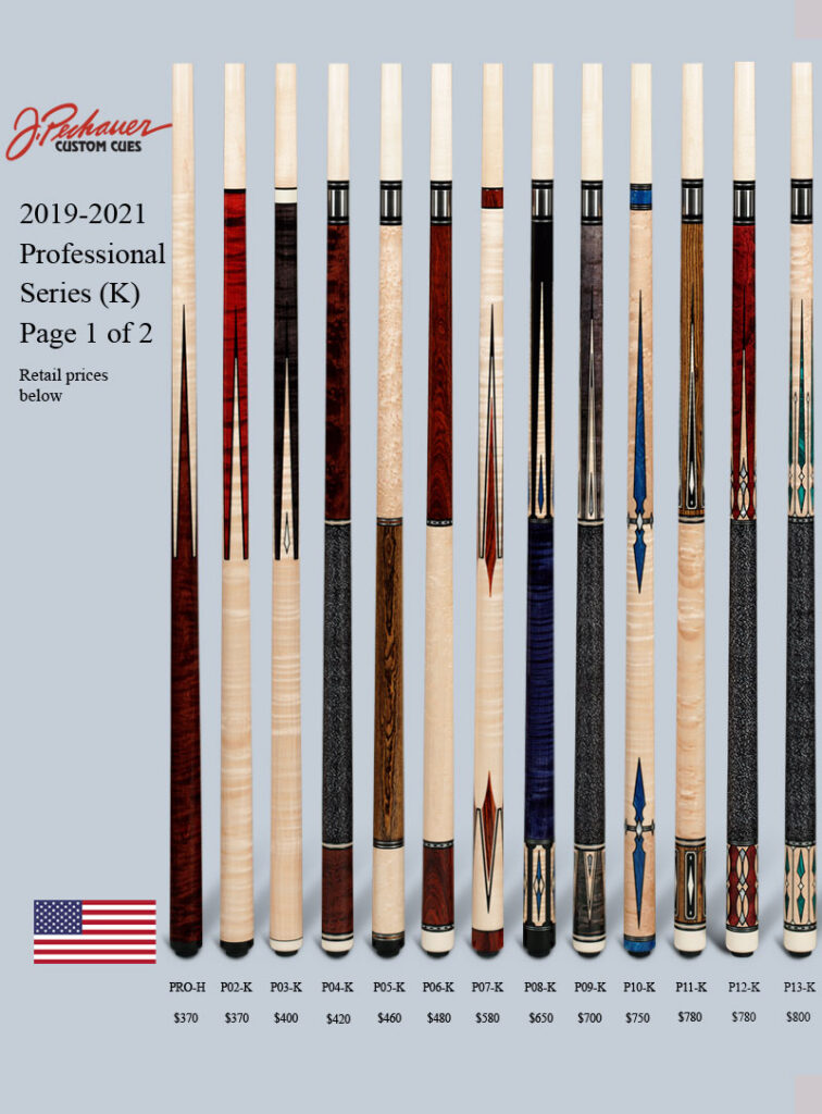 Retired JP and Pro Cues - Pechauer Custom Cues